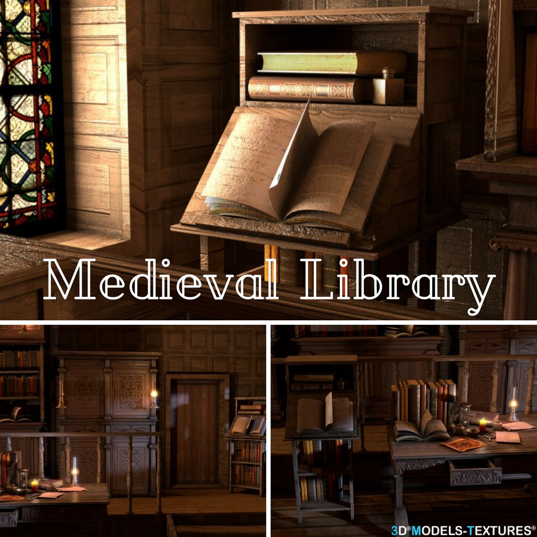 3D Medieval Library Model - TurboSquid 1214816