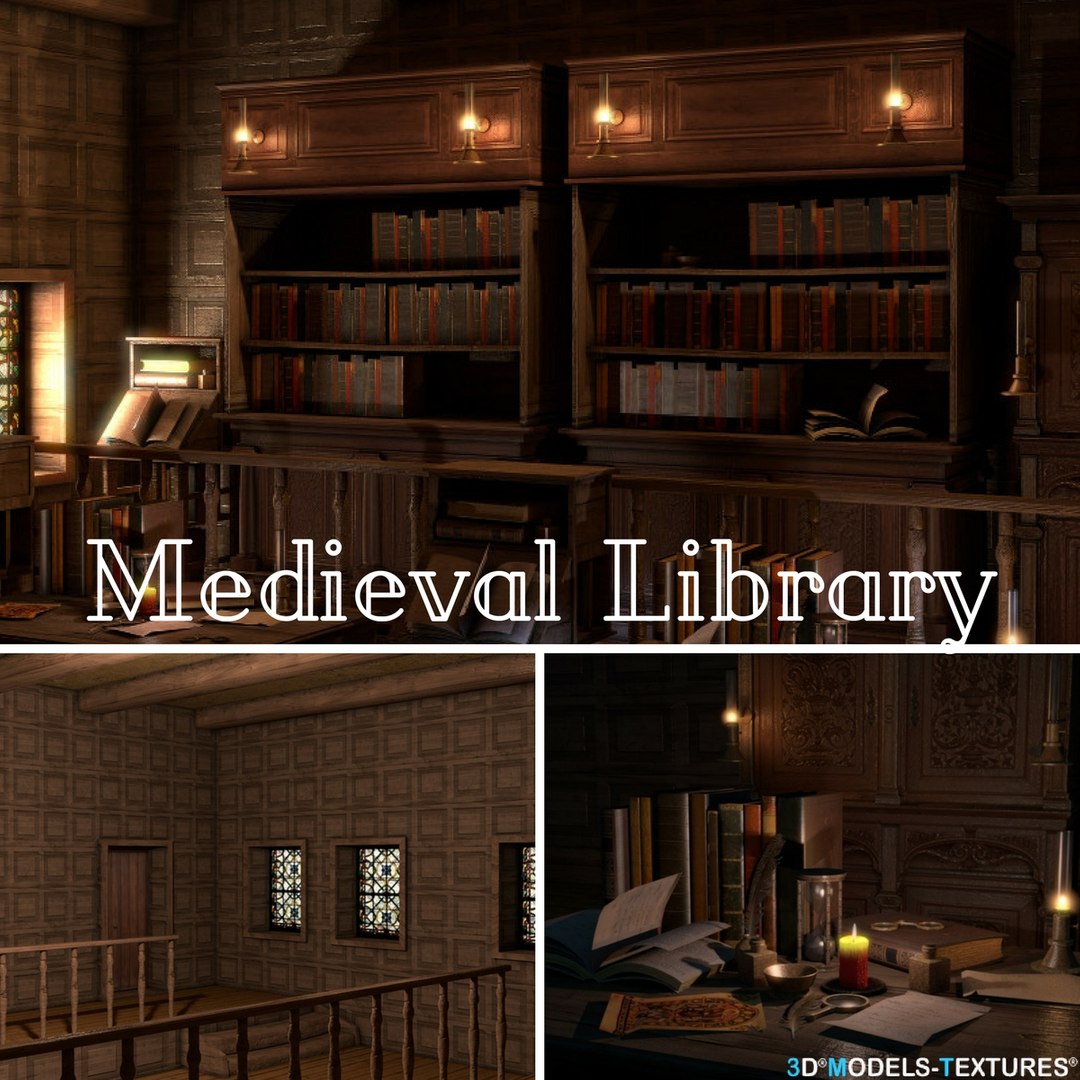 3D Medieval Library Model - TurboSquid 1214816