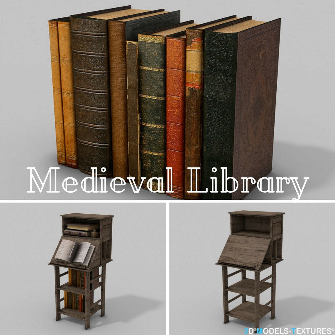 3D Medieval Library Model - TurboSquid 1214816
