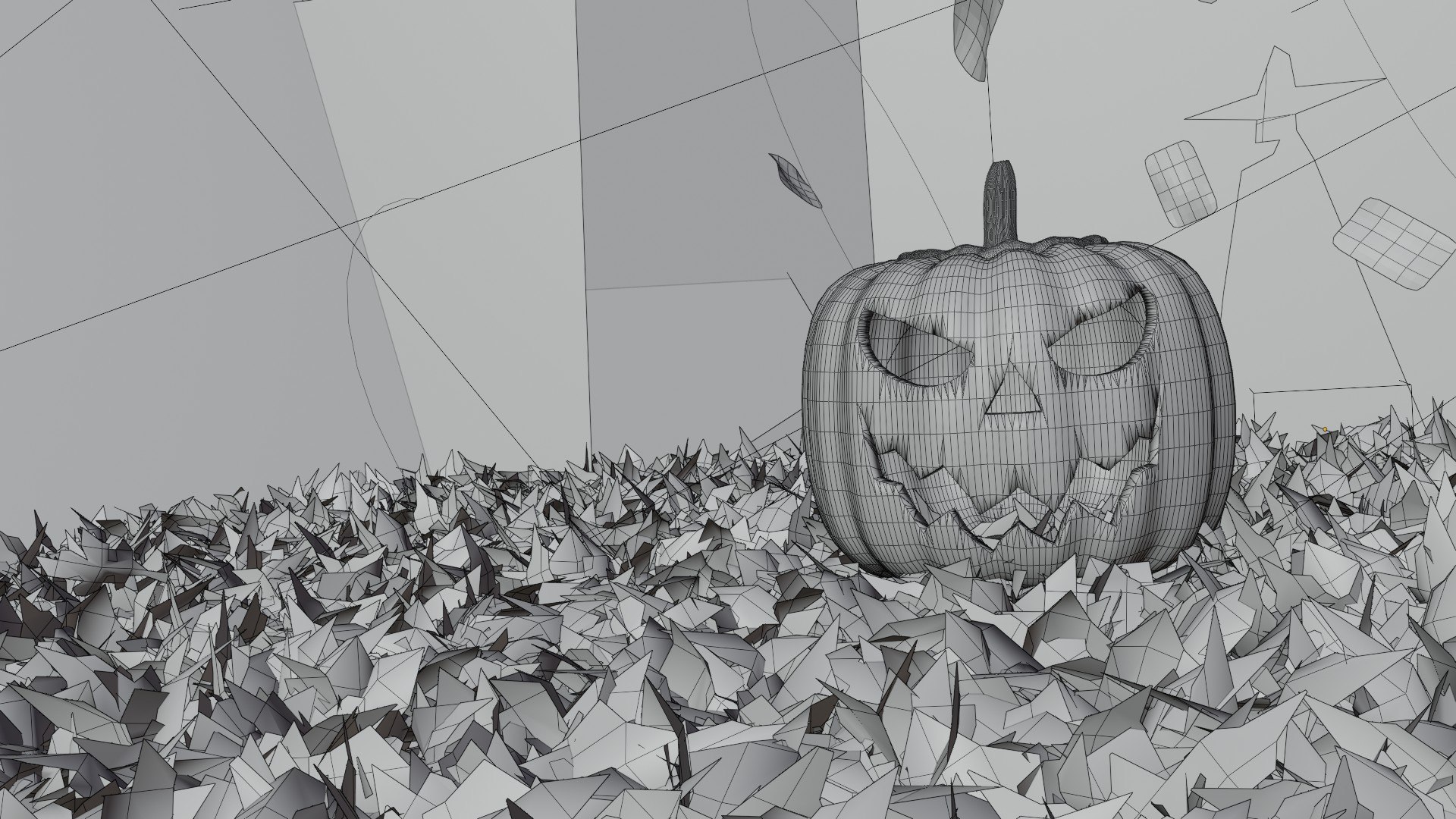 3D Model Halloween Spooky Scene - TurboSquid 1974710