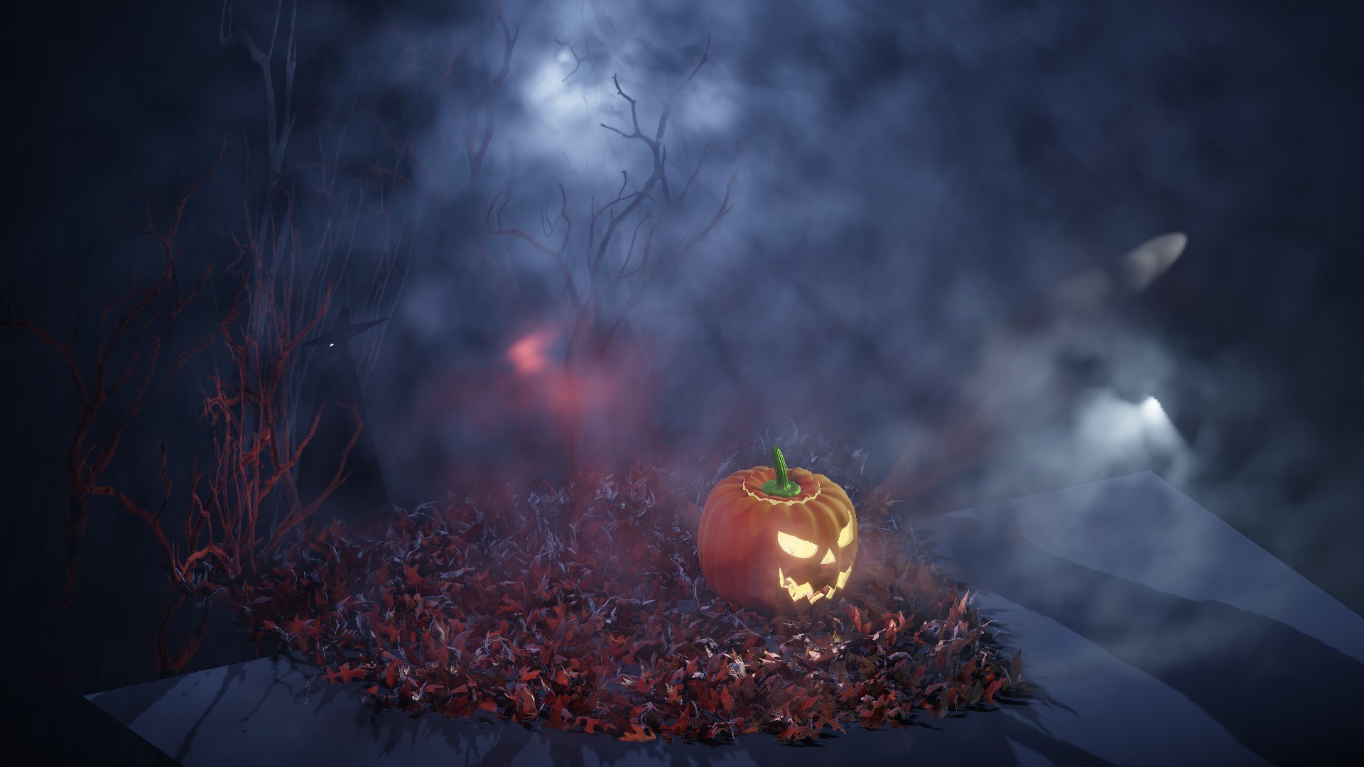 3D Model Halloween Spooky Scene - TurboSquid 1974710