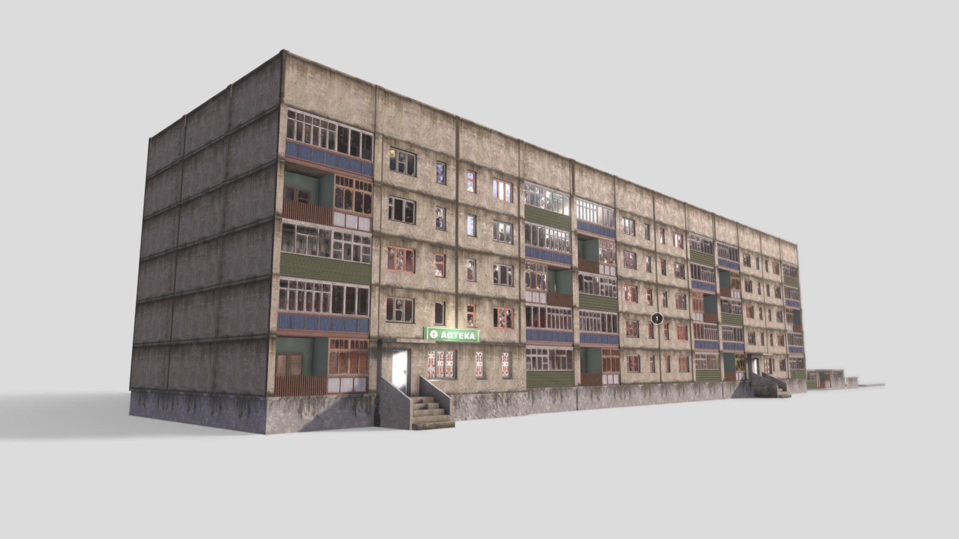 Russian Building Modular PBR 3D Model - TurboSquid 2144913