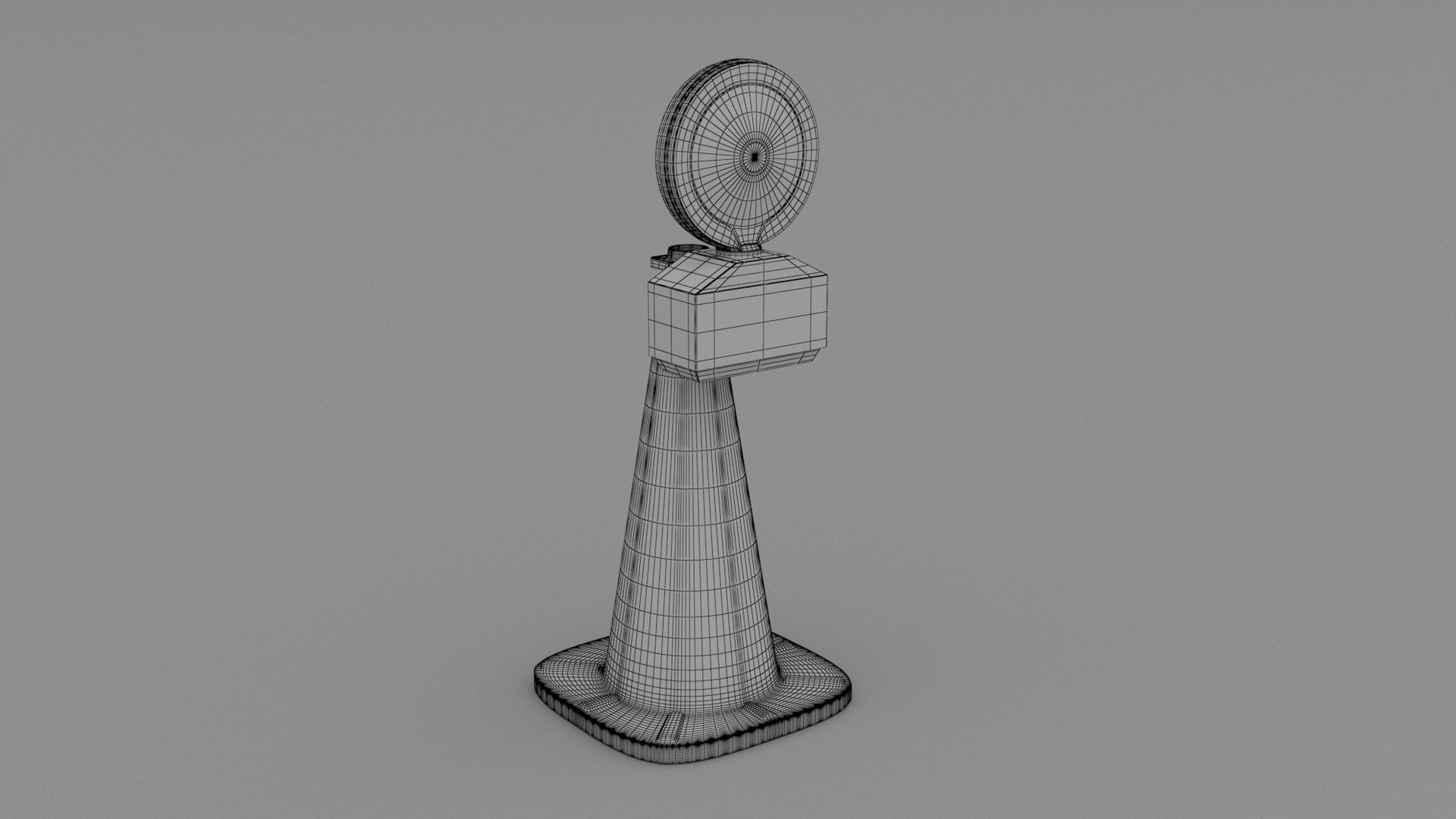 3D Traffic Cone with Safety Amber Warning Light - TurboSquid 2124657