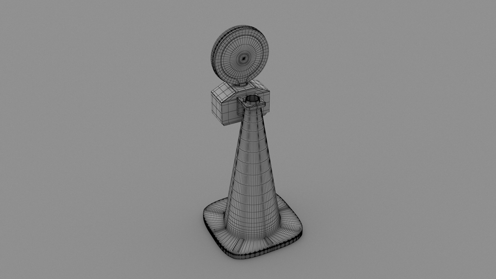 3D Traffic Cone With Safety Amber Warning Light - TurboSquid 2124657