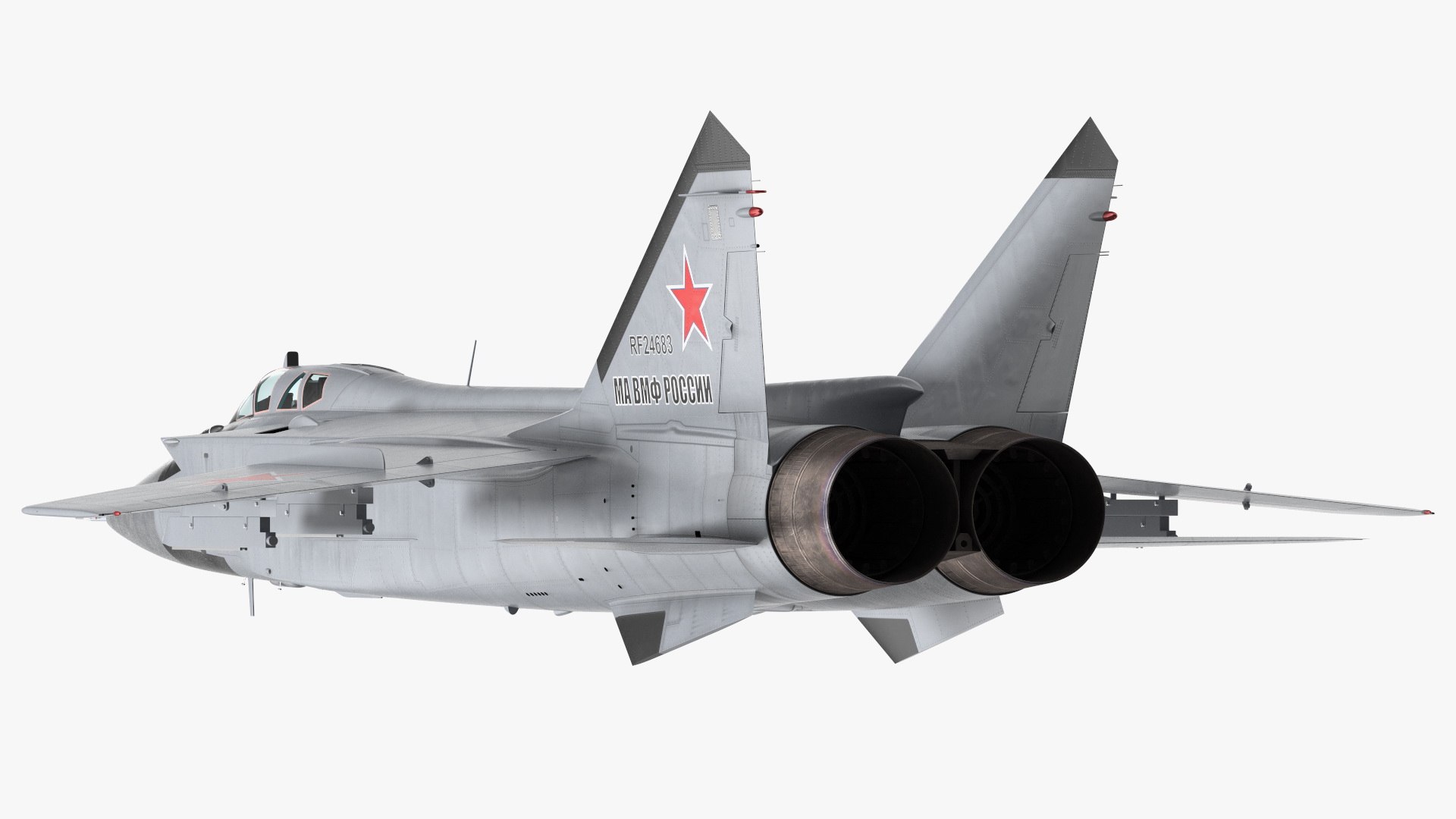 Mikoyan MiG-31 Supersonic Interceptor Aircraft Flight 3D model ...