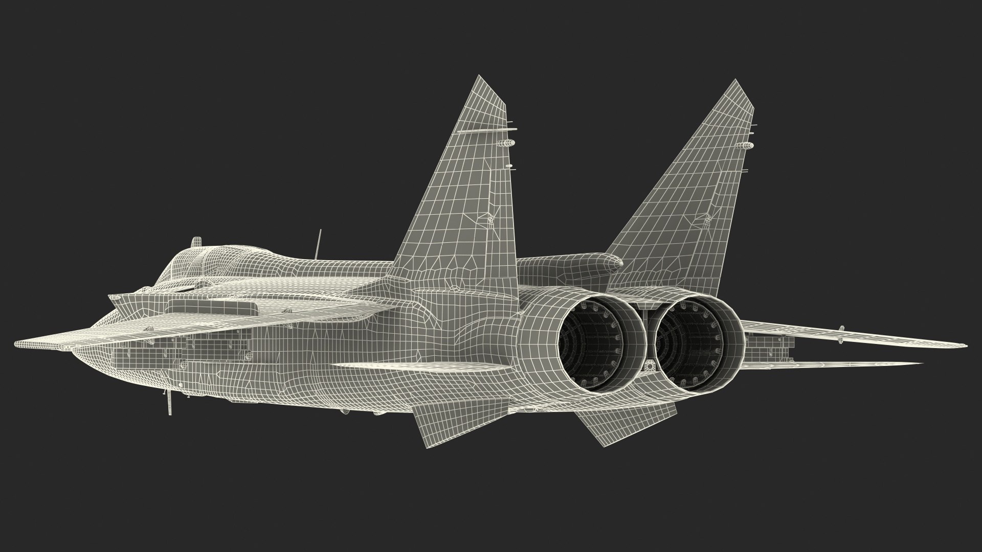 Mikoyan MiG-31 Supersonic Interceptor Aircraft Flight 3D Model ...