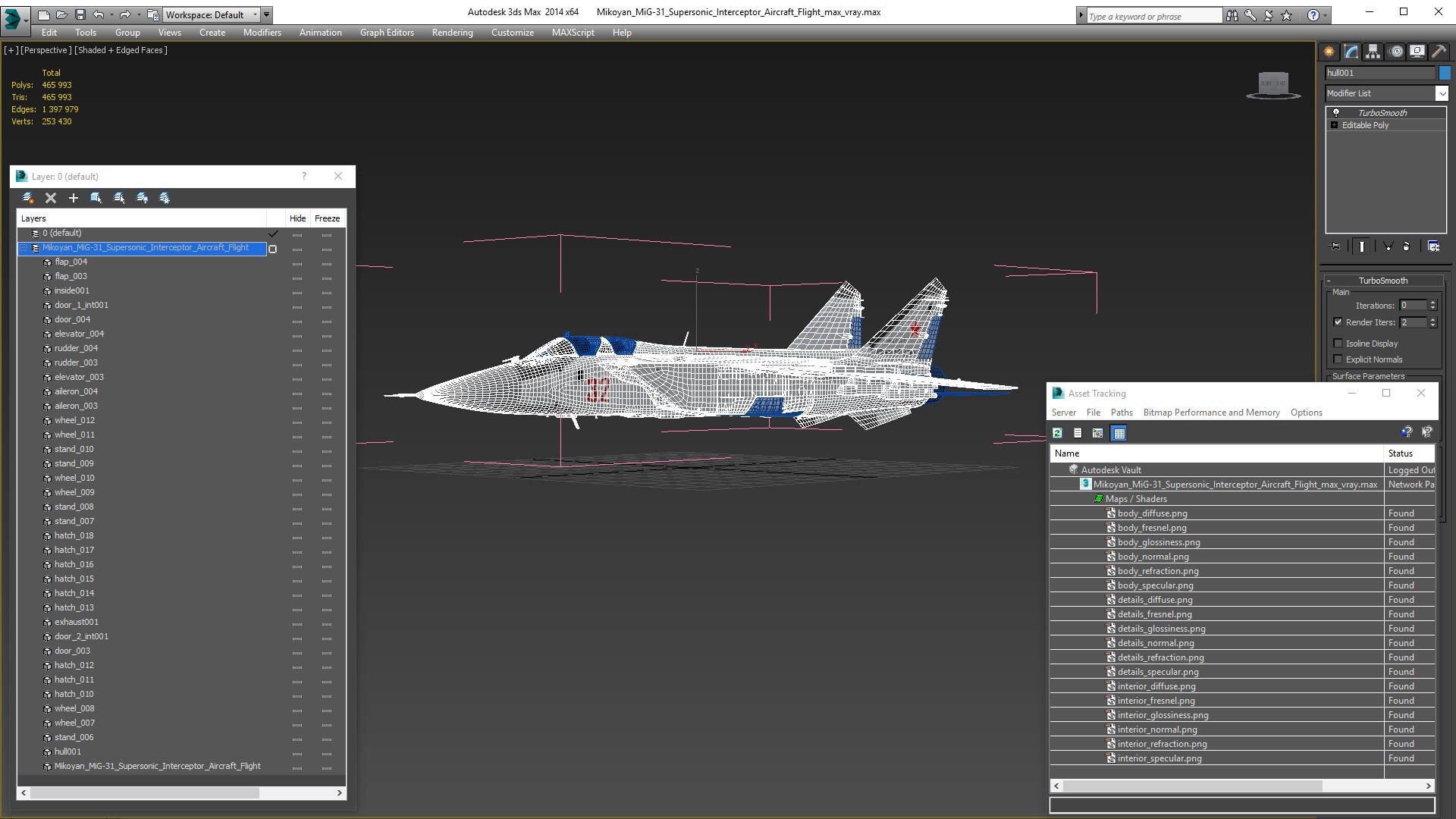 Mikoyan MiG-31 Supersonic Interceptor Aircraft Flight 3D model ...