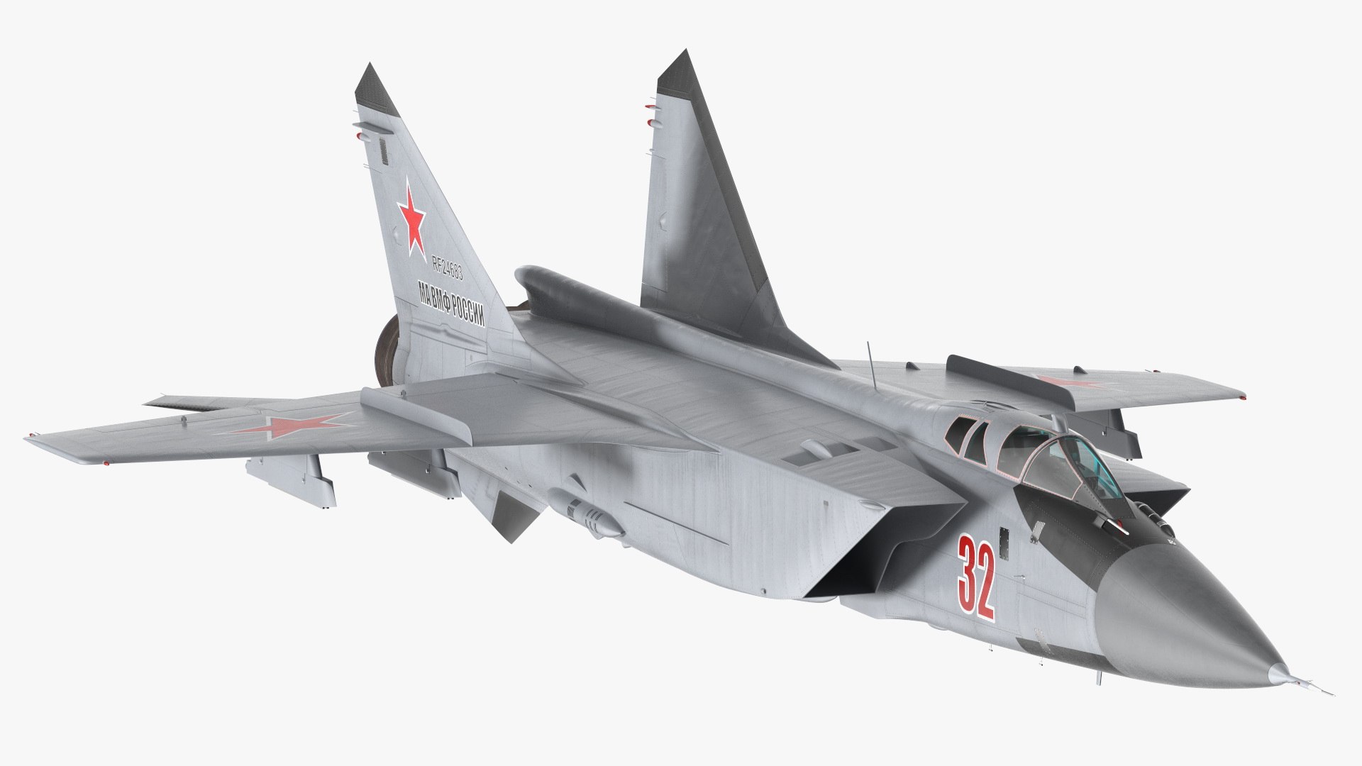 Mikoyan MiG-31 Supersonic Interceptor Aircraft Flight 3D model ...
