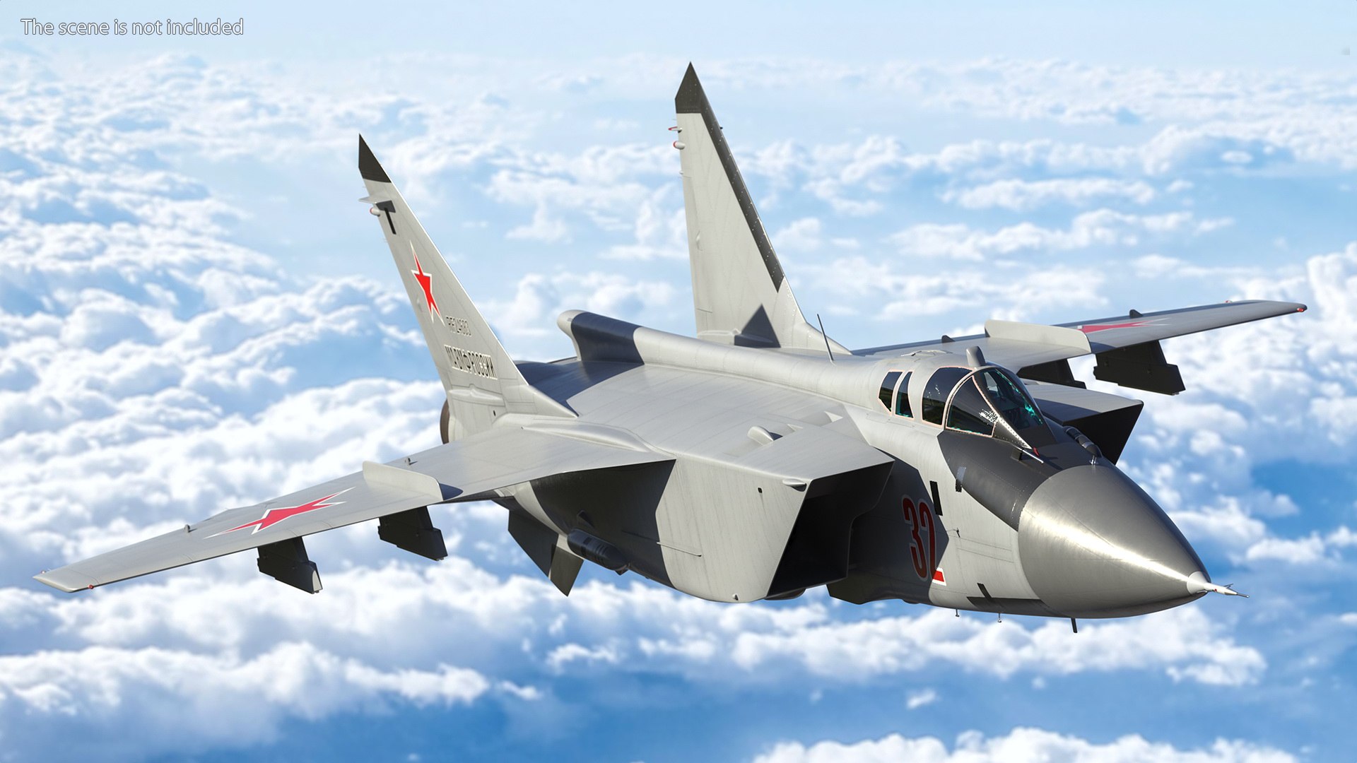 Mikoyan MiG-31 Supersonic Interceptor Aircraft Flight 3D model ...