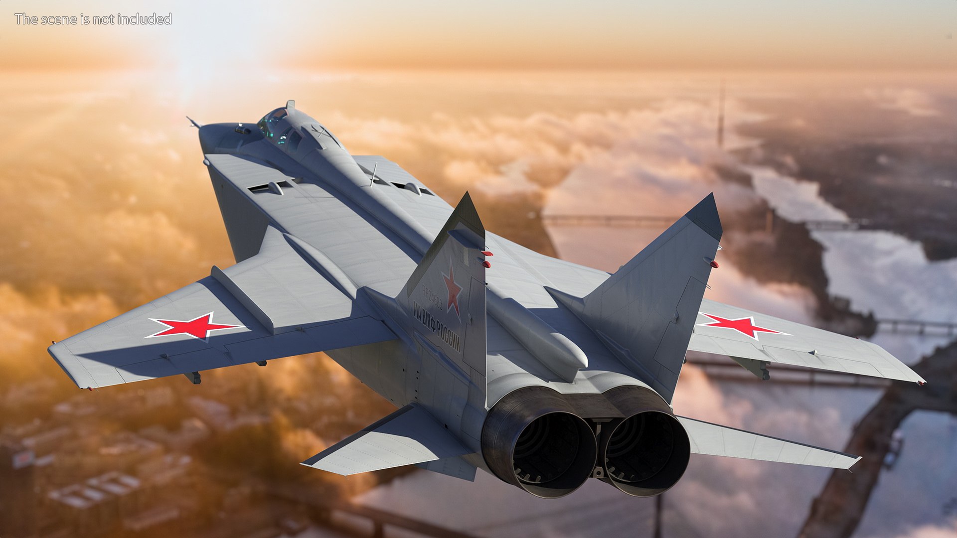 Mikoyan MiG-31 Supersonic Interceptor Aircraft Flight 3D model ...