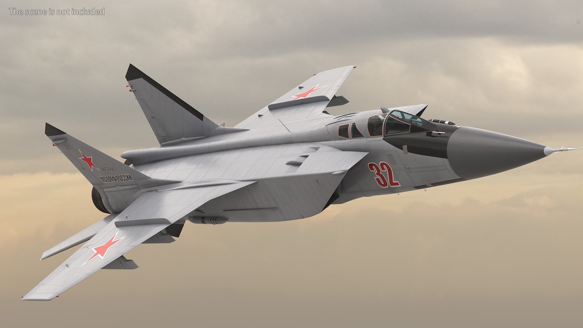 Mikoyan MiG-31 Supersonic Interceptor Aircraft Flight 3D model ...
