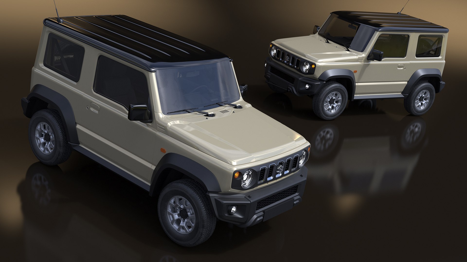 Three Door SUV Suzuki Jimny 2025 Beige 3D Model - TurboSquid 2381599