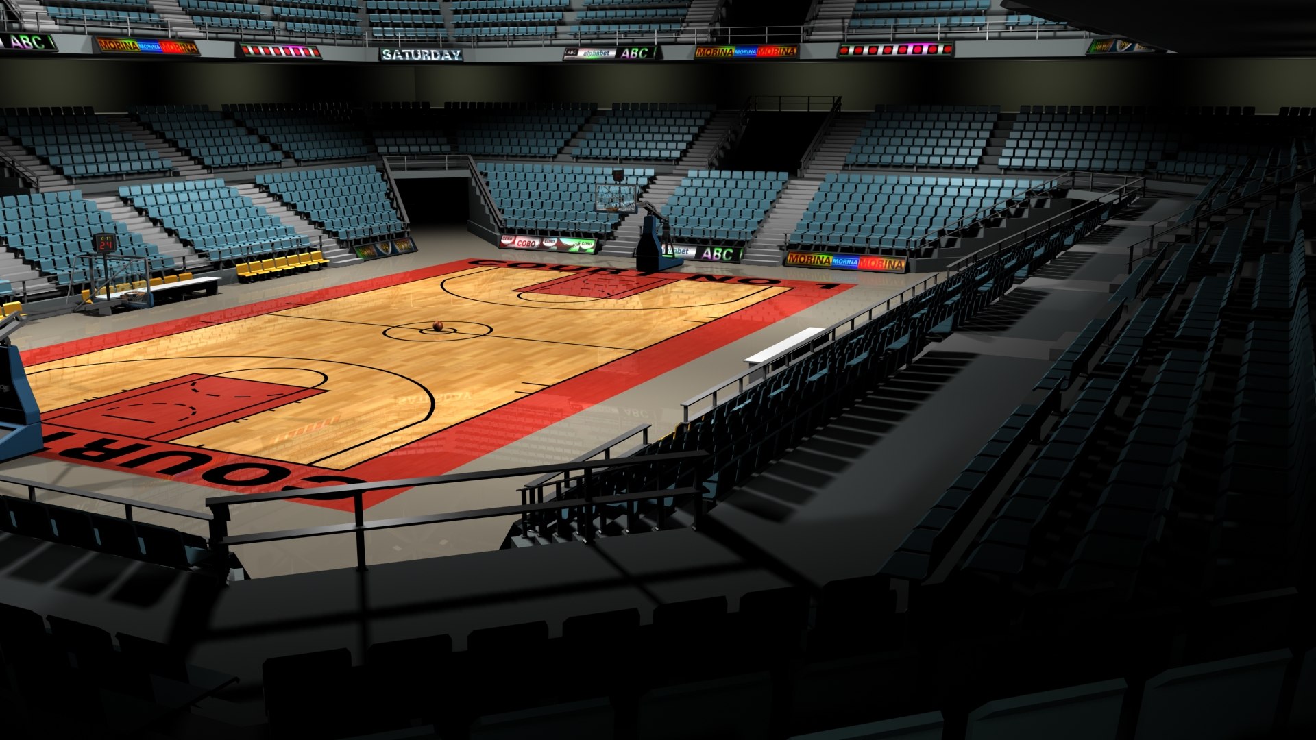 MultiCourt Basketball Arena 3D - TurboSquid 2115385