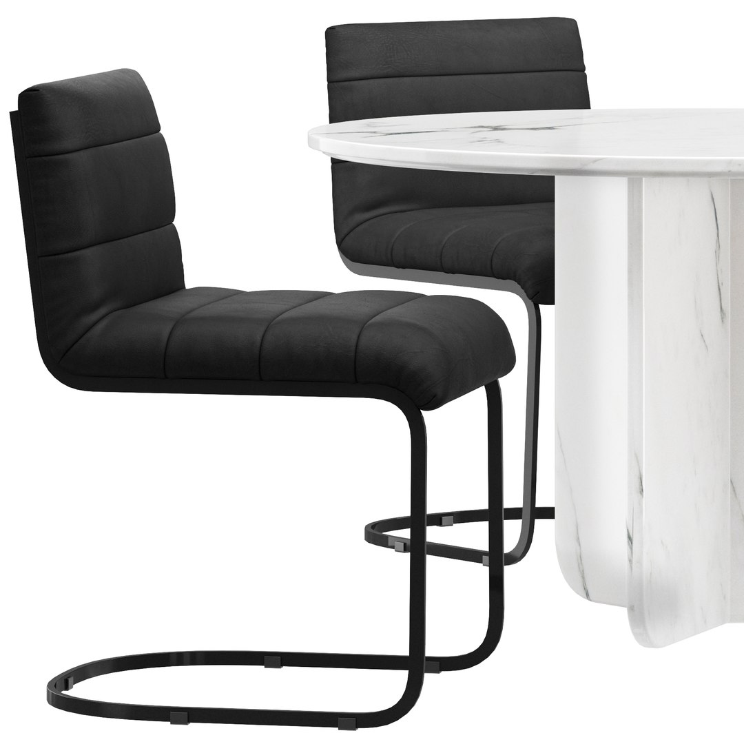 Coco Republic Roseby Chair and Como Table 3D model - TurboSquid 2165538