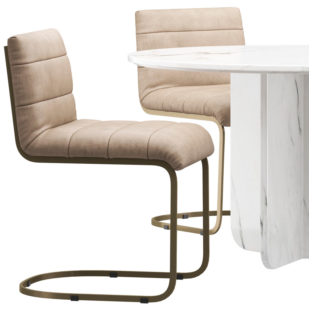 Coco Republic Roseby Chair and Como Table 3D model - TurboSquid 2165538