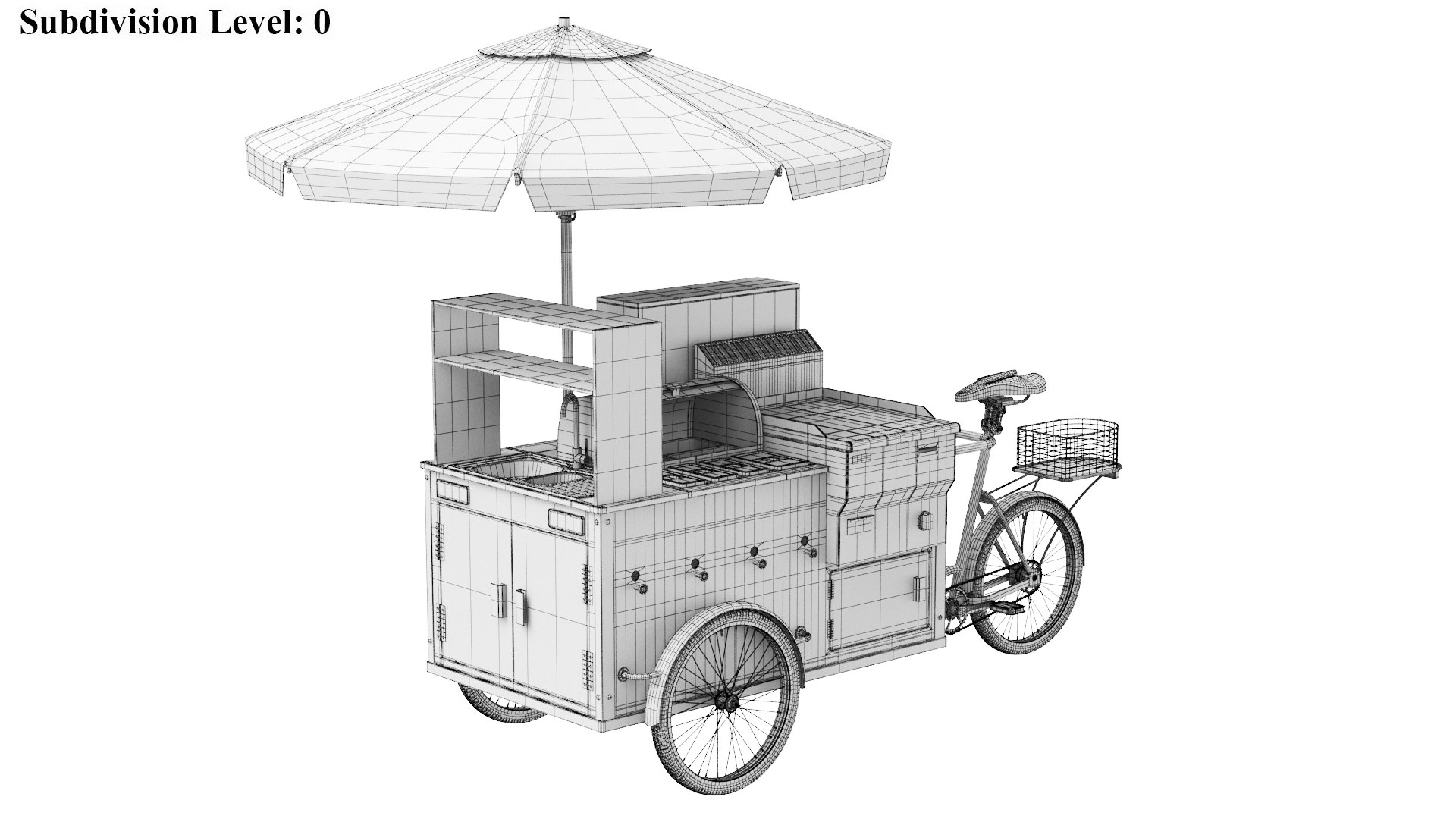 3D Detailed Food Truck And Cart - TurboSquid 2388067