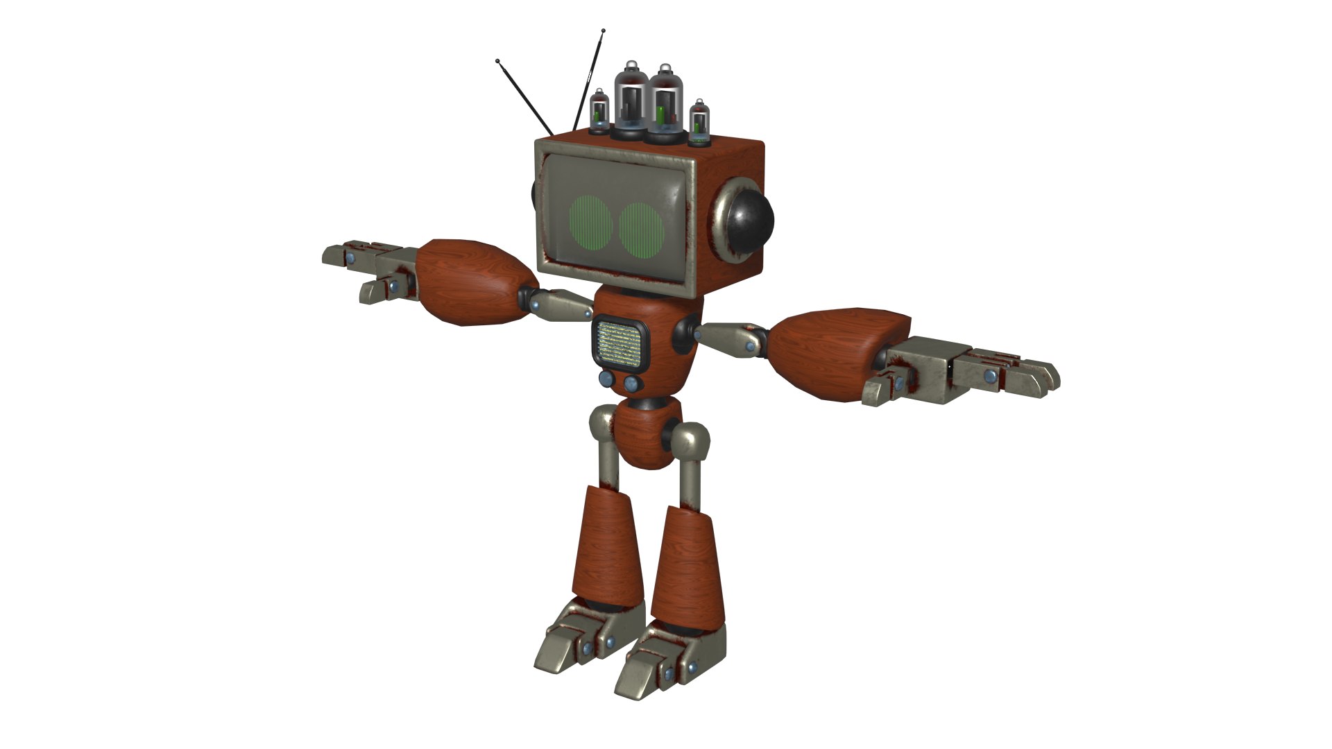 Free 3D Vintage Robot 3D Model - TurboSquid 2129439