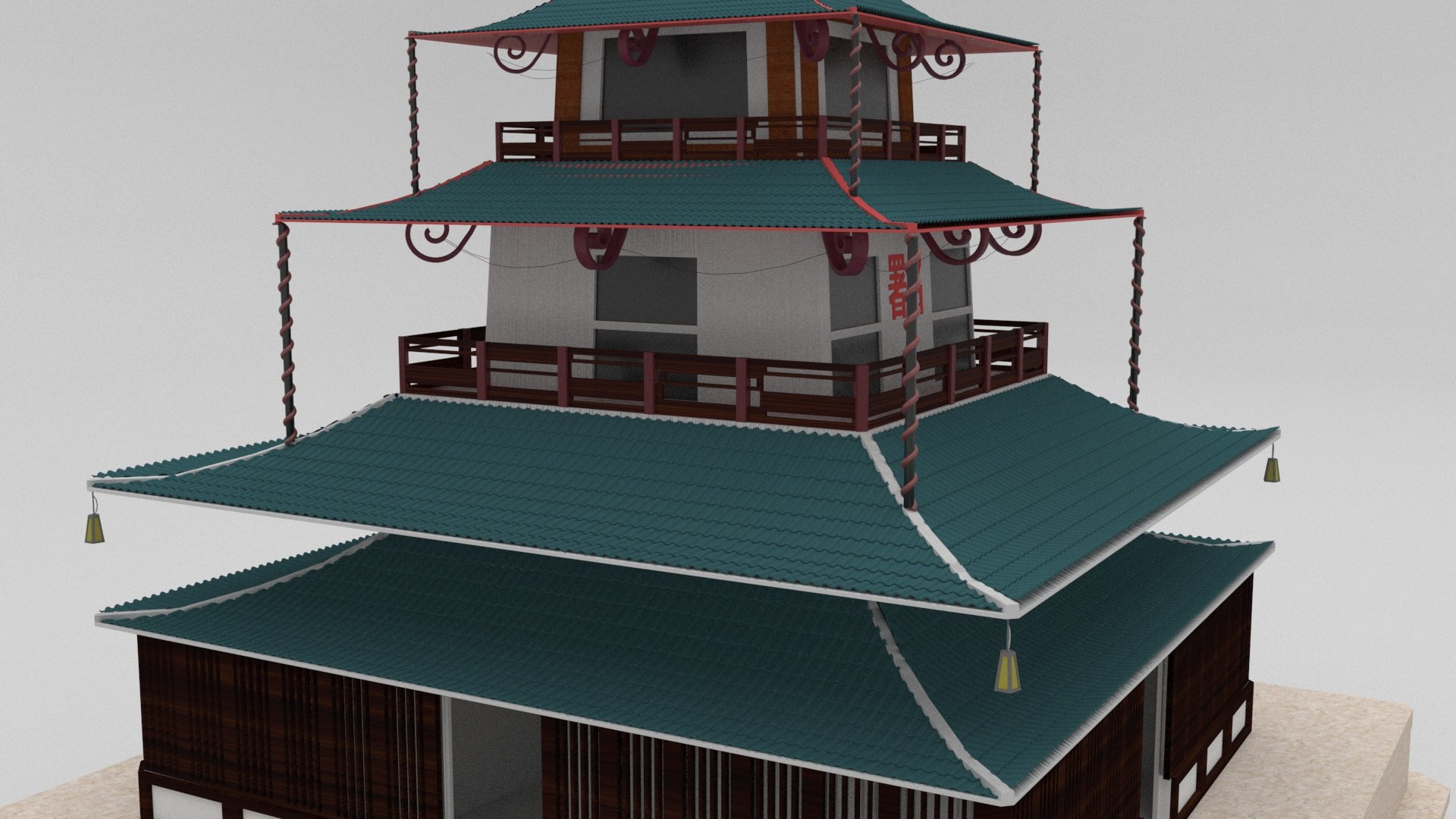 Japanese Style House 3D Model - TurboSquid 1633620