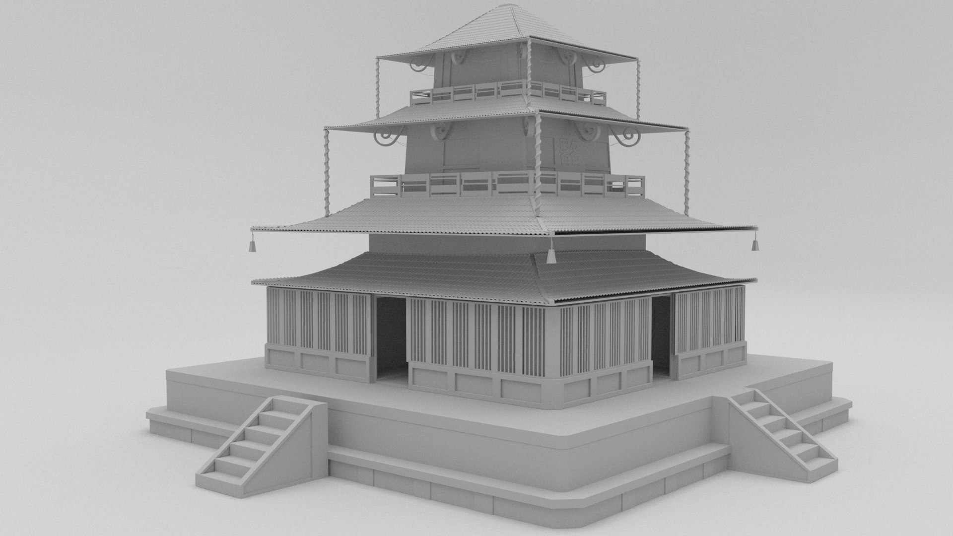 Japanese Style House 3D Model - TurboSquid 1633620