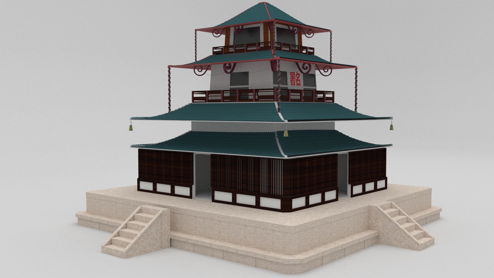 Japanese Style House 3D Model - TurboSquid 1633620
