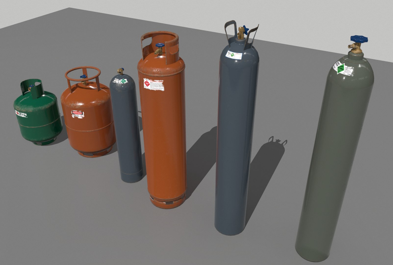 Pack Industrial Gas Container 3D - TurboSquid 1543063
