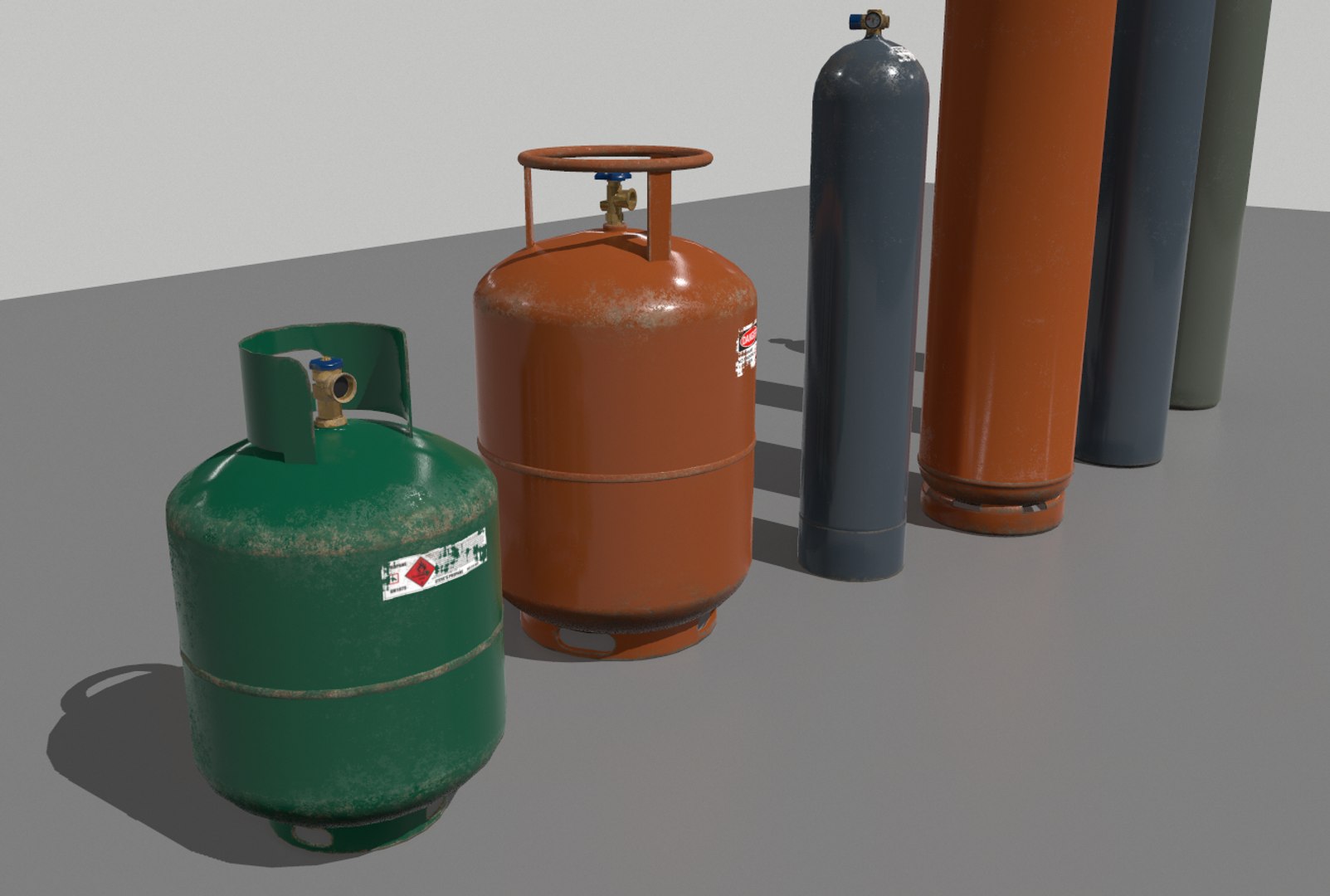 Pack Industrial Gas Container 3D - TurboSquid 1543063