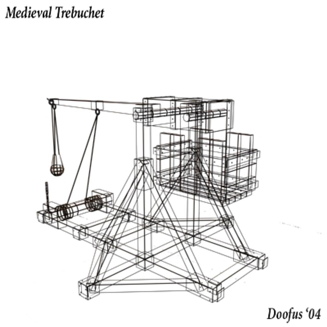 Medieval Trebuchet 3d Model