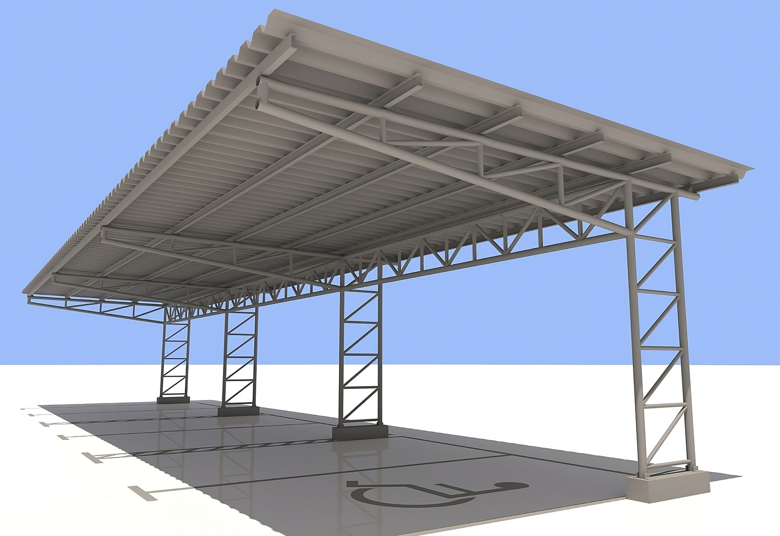 Car Parking Shed 3D Model - TurboSquid 2098648
