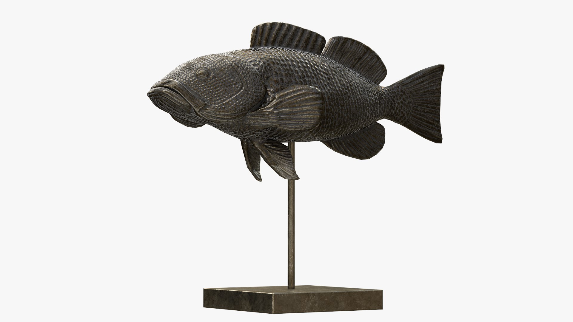 3D Fish Sculpture Model - TurboSquid 1915386
