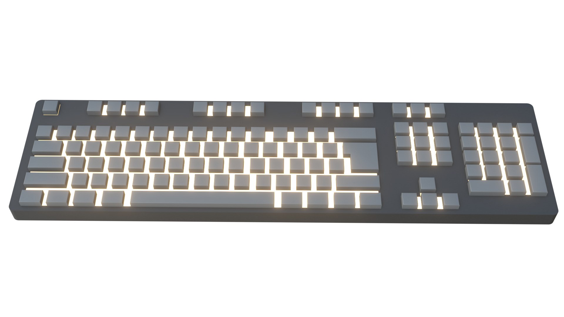Low-poly Backlit Gaming Keyboard 3D model - TurboSquid 1849580