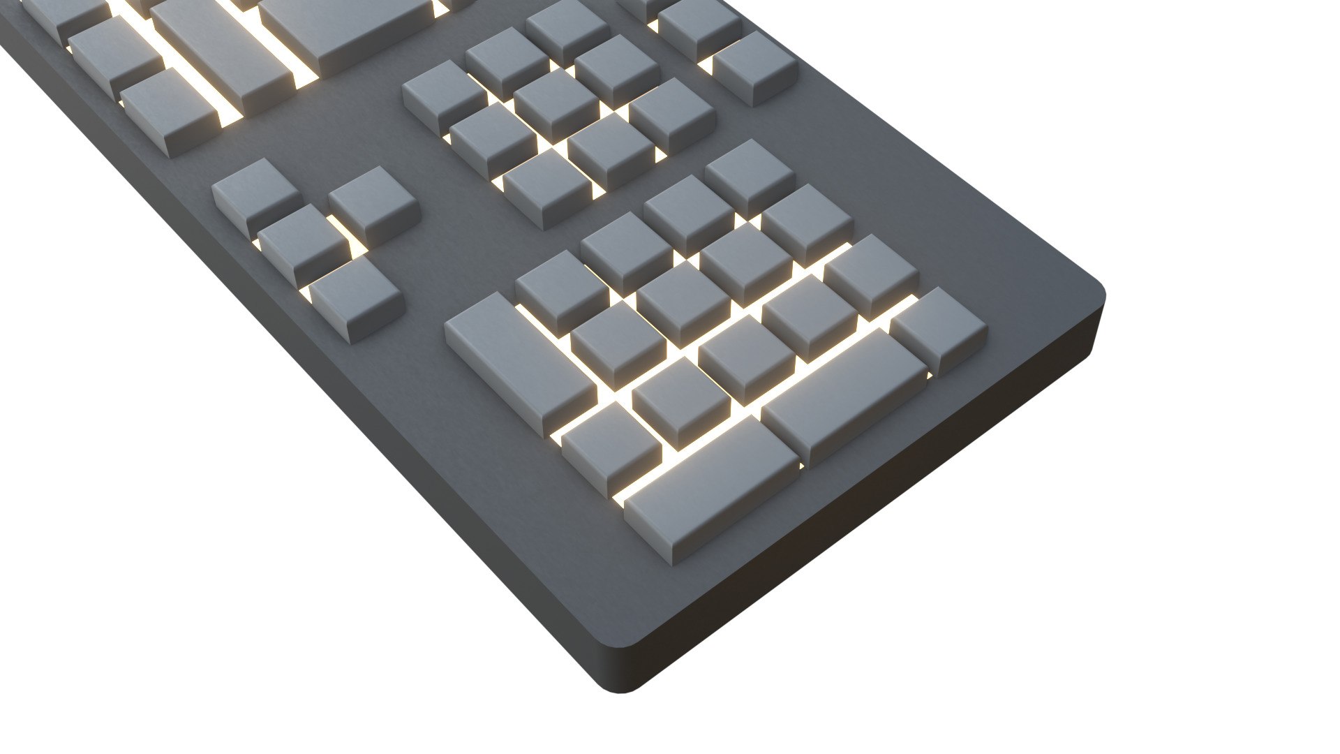 Low-poly Backlit Gaming Keyboard 3D model - TurboSquid 1849580