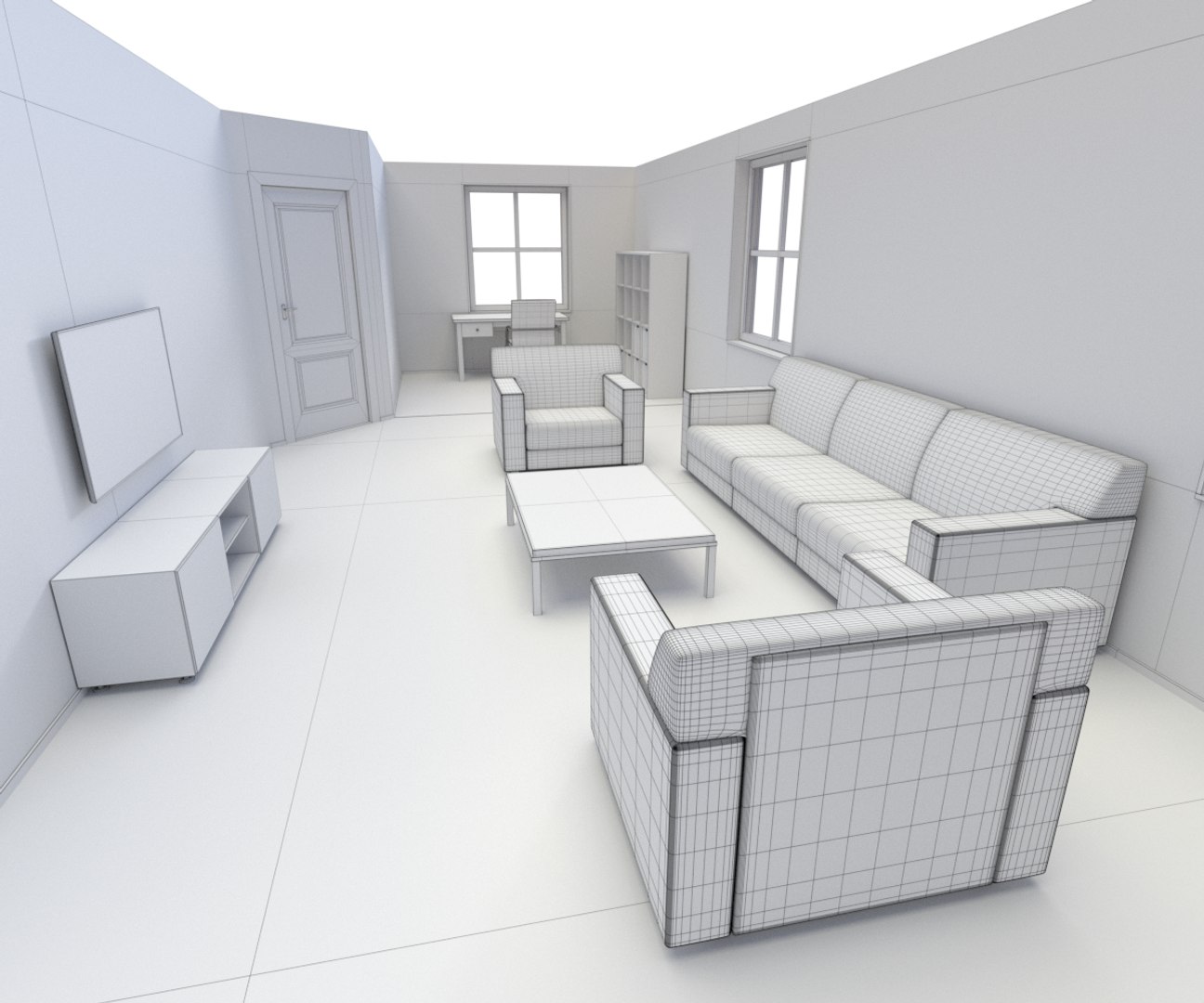 3ds Non-textured Version House