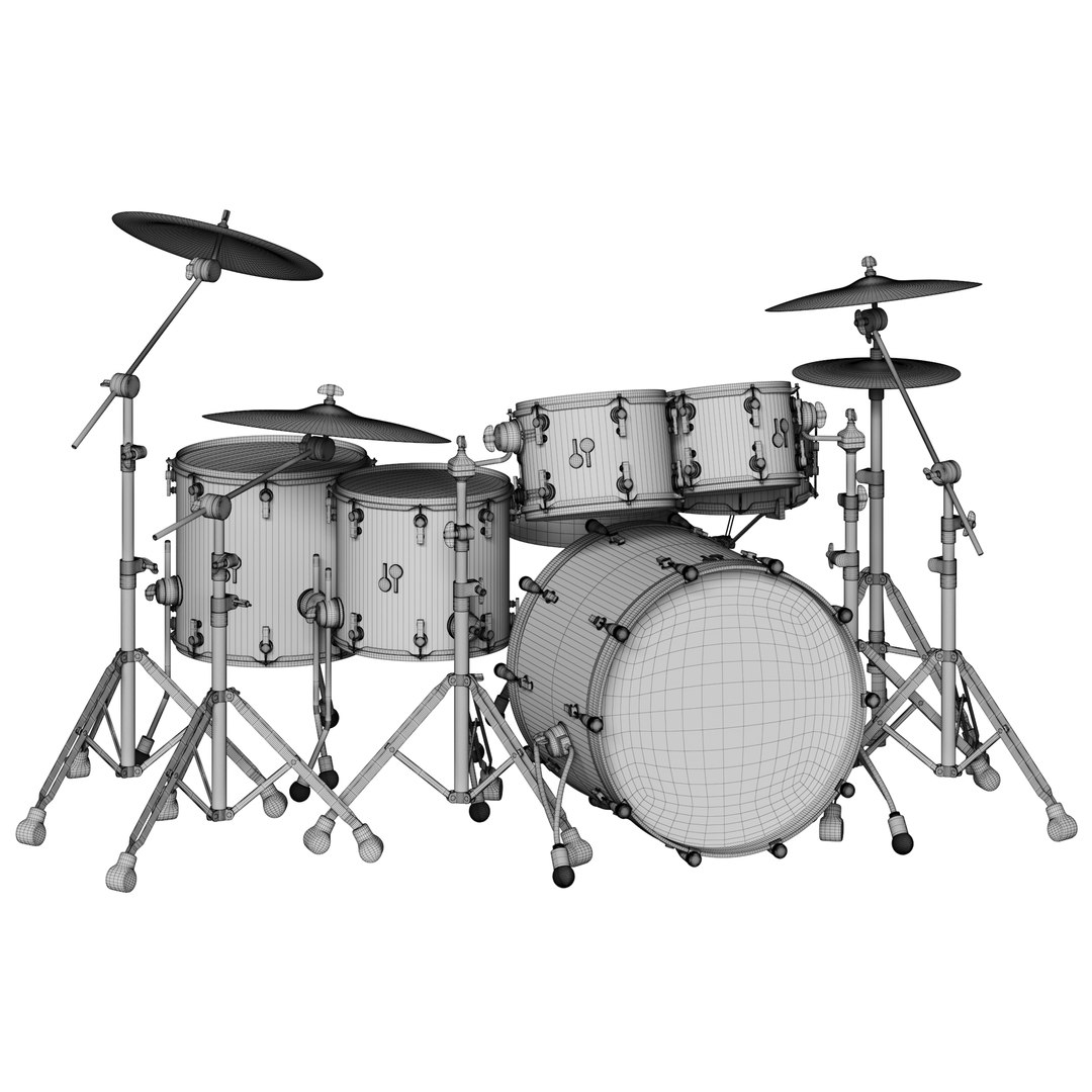 3D Drum Set Sonor - TurboSquid 2247487