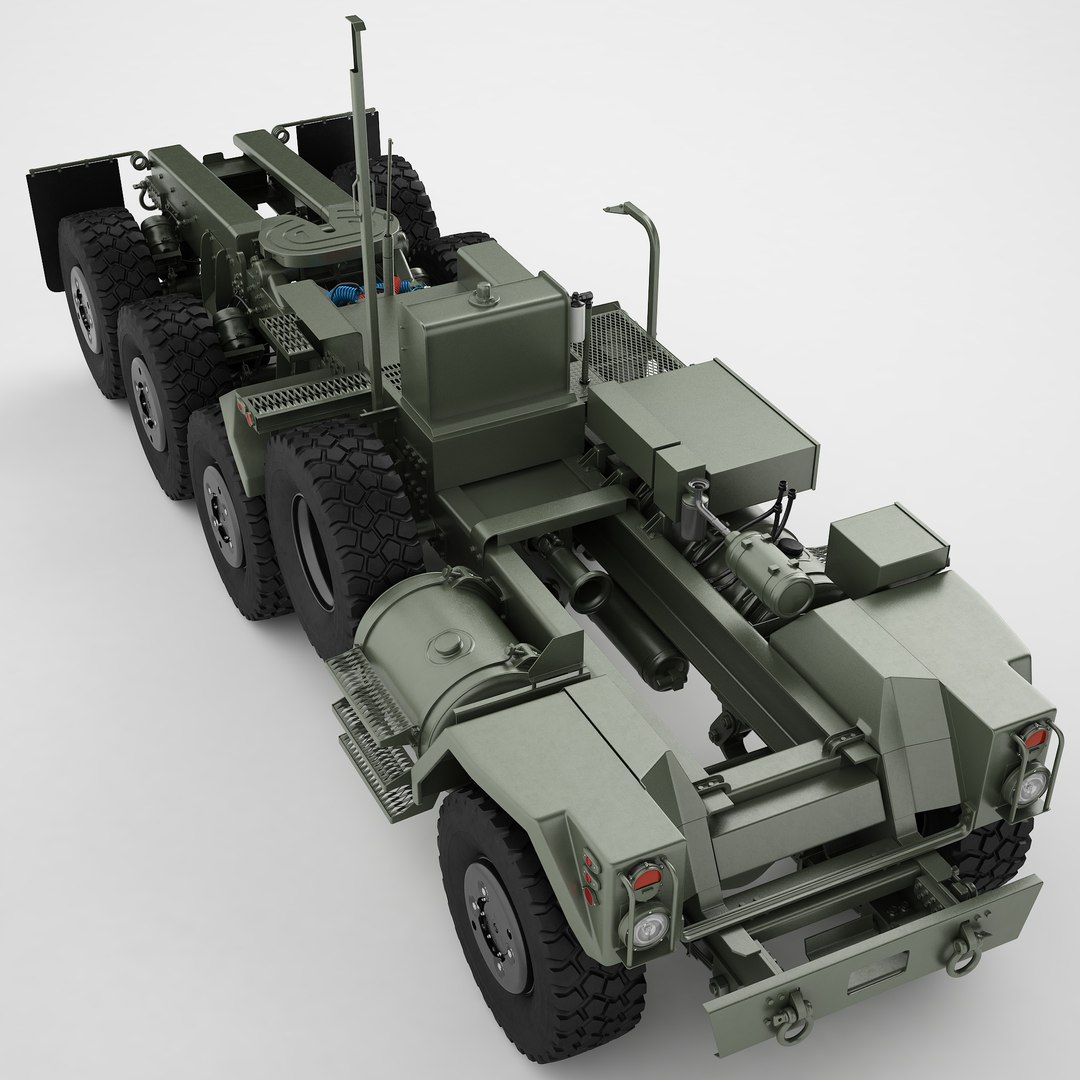 3D model Military Semi Truck Chassis 02 - TurboSquid 2174561