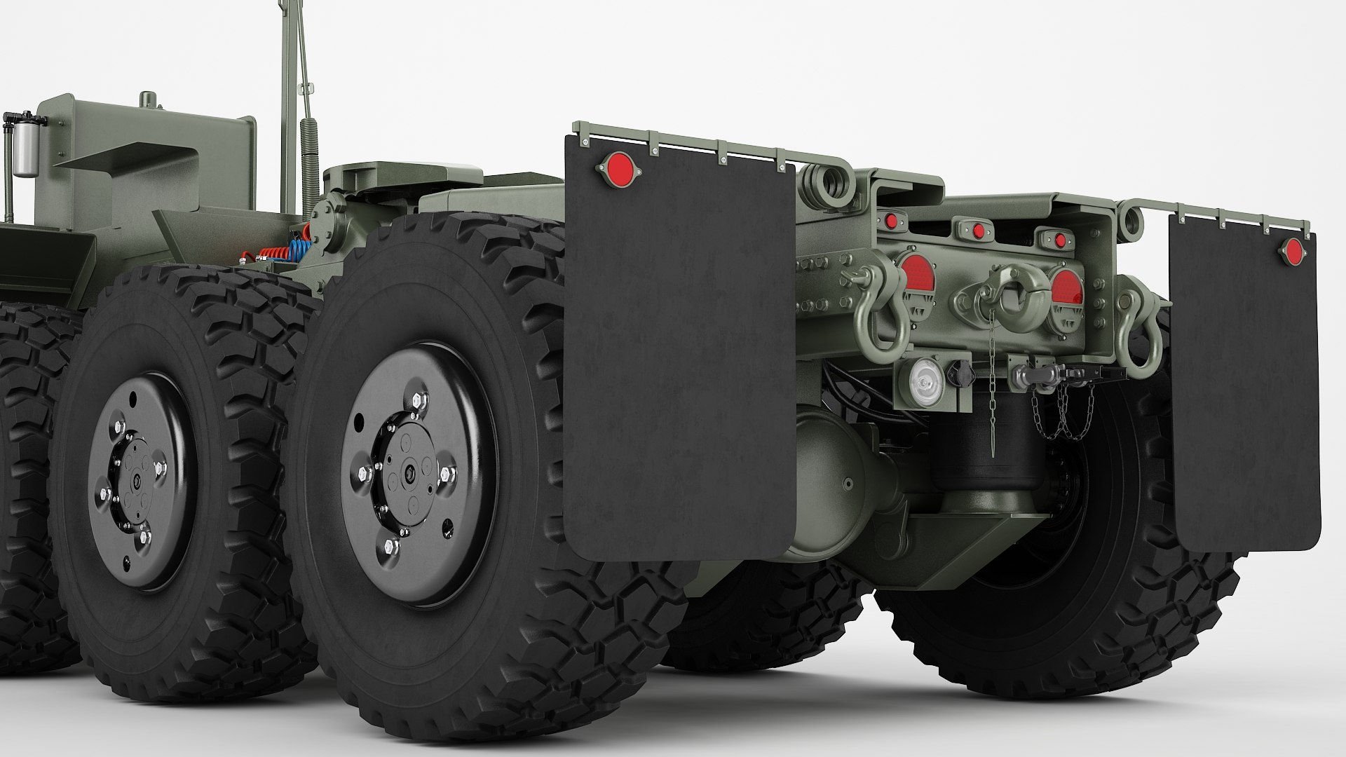3D Model Military Semi Truck Chassis 02 - TurboSquid 2174561