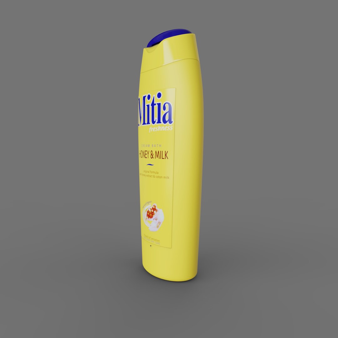 Bubble For Bath Mitia Freshness Honey And Milk 750ml 3D Model ...