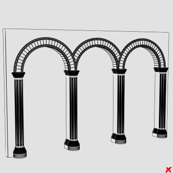 3d model arch column