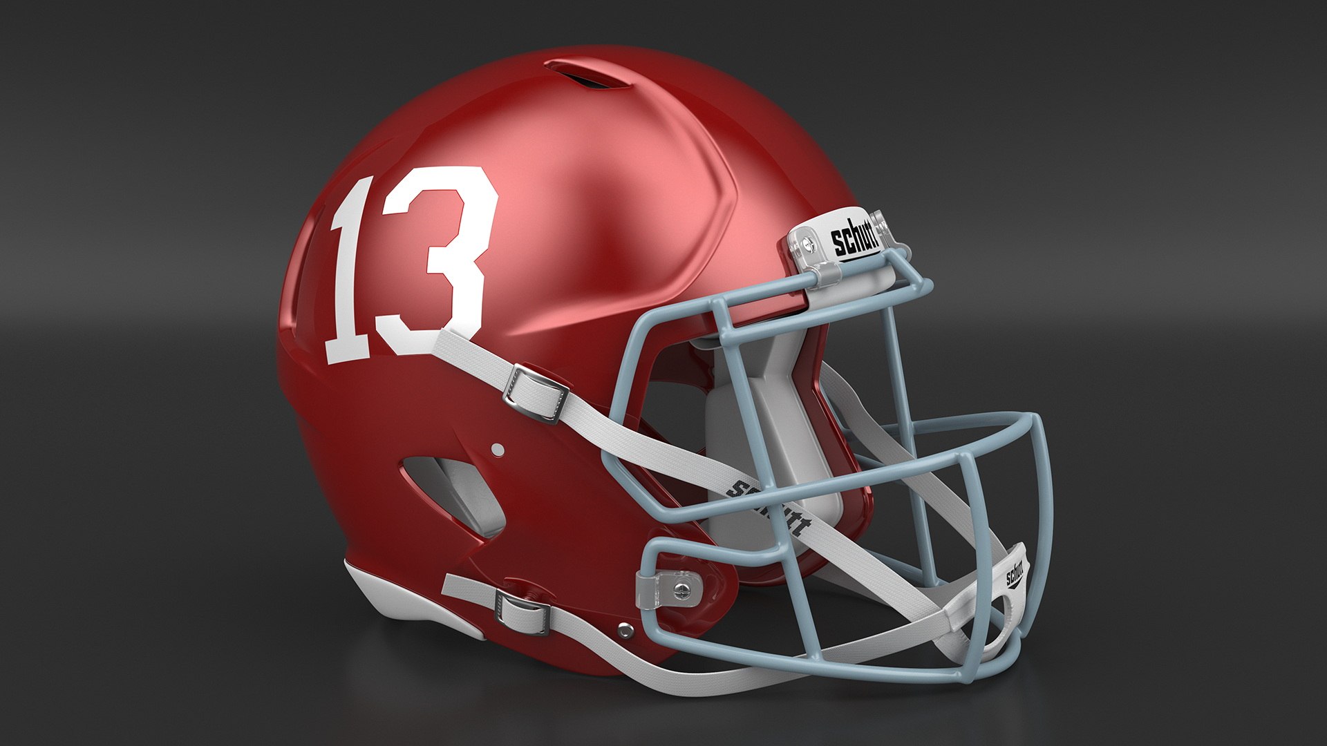 Schutt Football Helmet Number 13 3D Model - TurboSquid 2198597