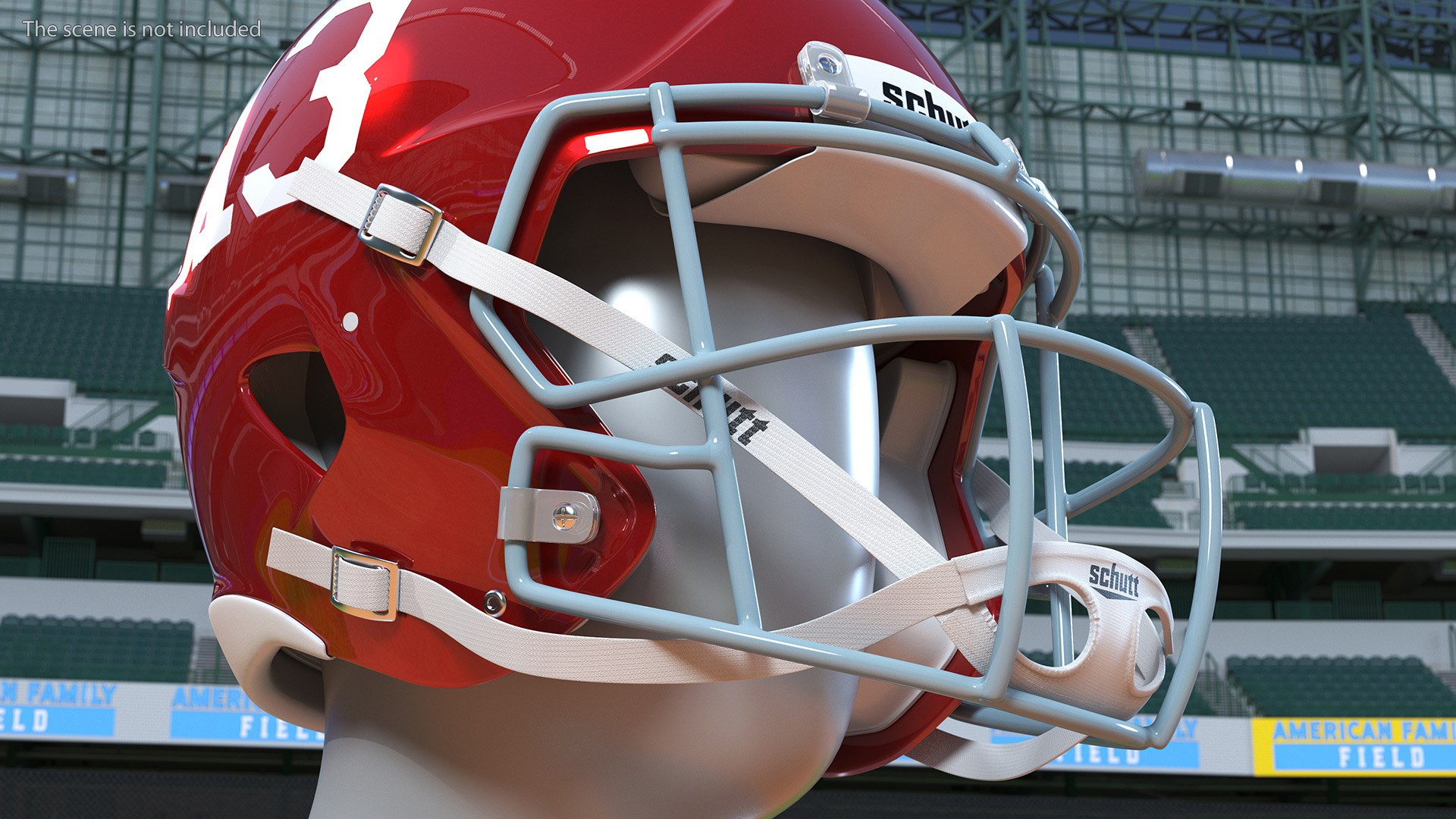 Schutt Football Helmet Number 13 3D Model - TurboSquid 2198597