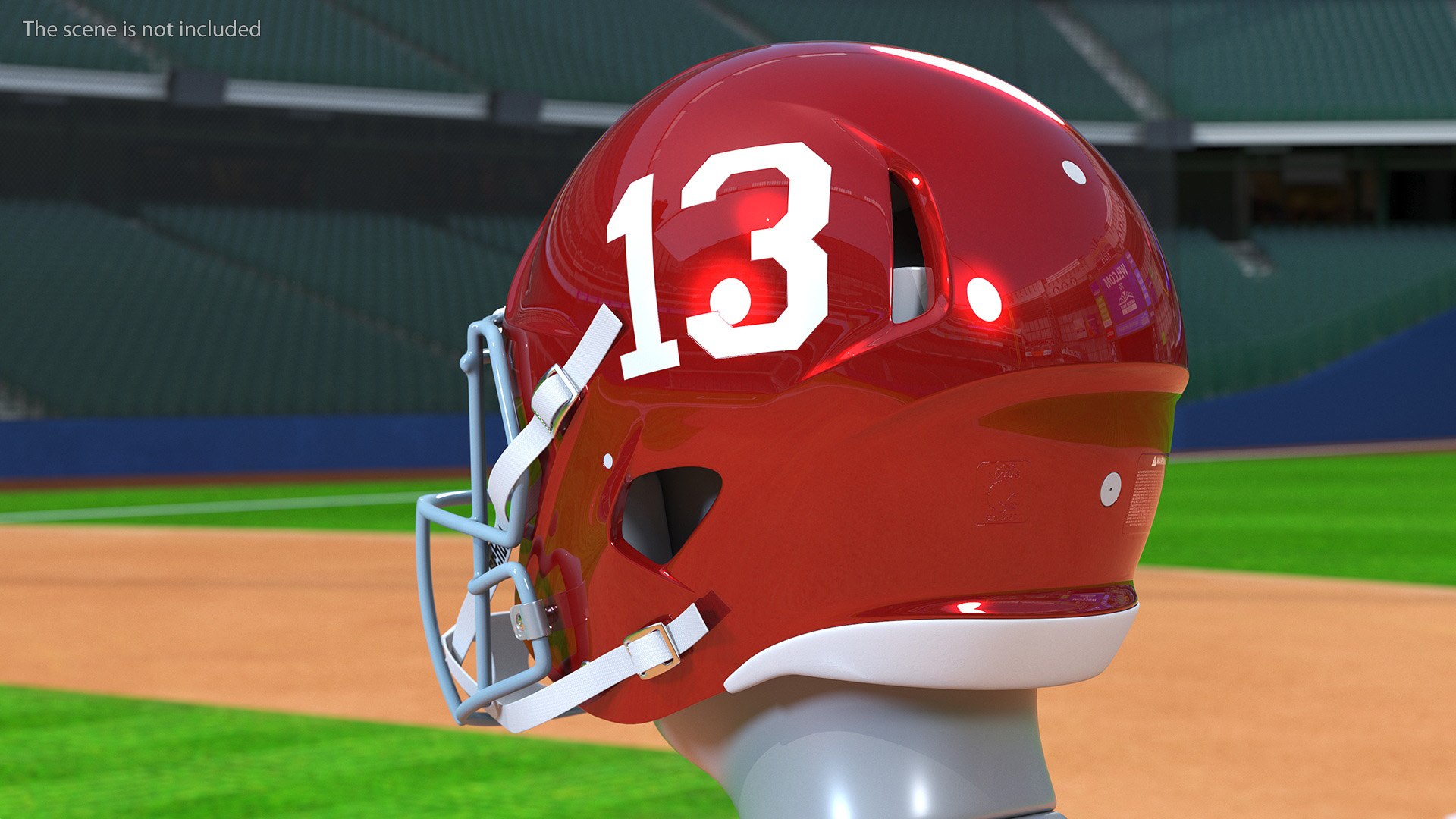 Schutt Football Helmet Number 13 3D Model - TurboSquid 2198597
