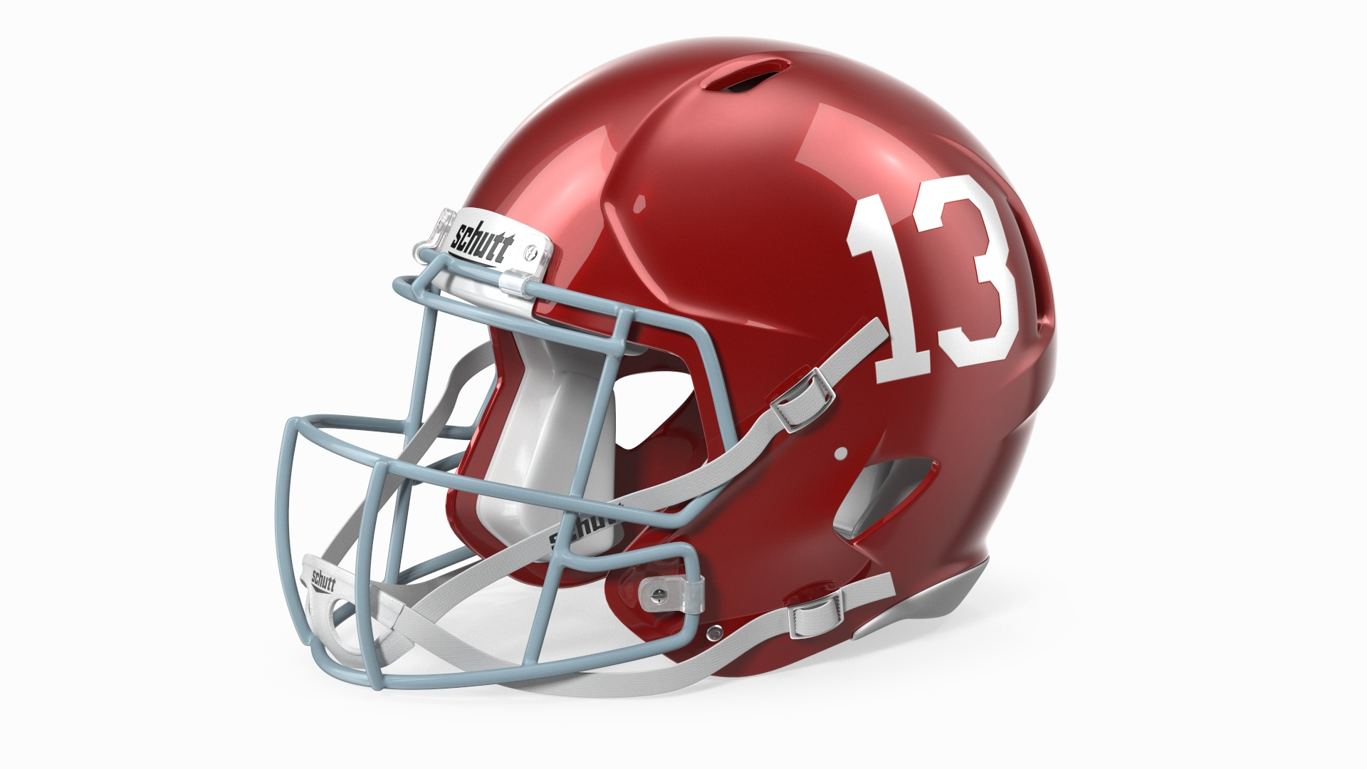 Schutt Football Helmet Number 13 3D Model - TurboSquid 2198597