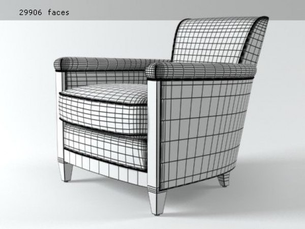 3D model conversation club chair - TurboSquid 1181371