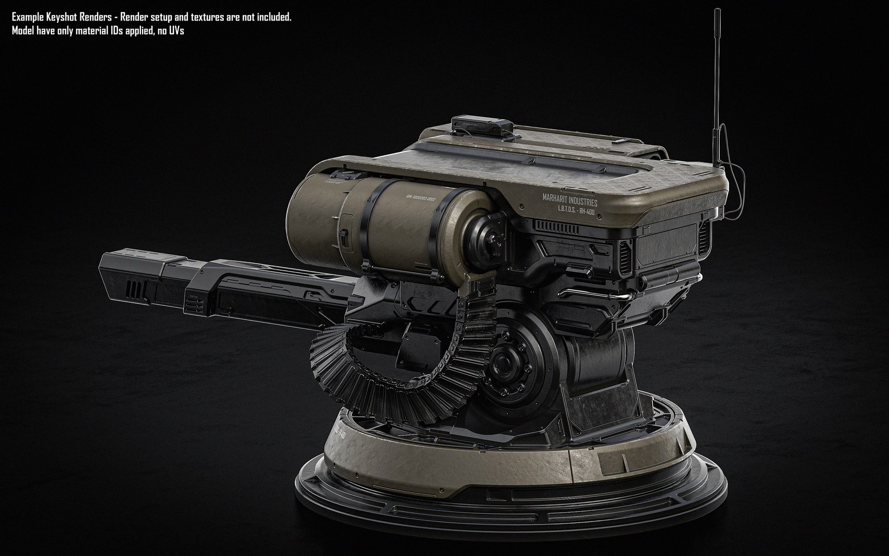 3D Defense Turret Model - TurboSquid 1908030