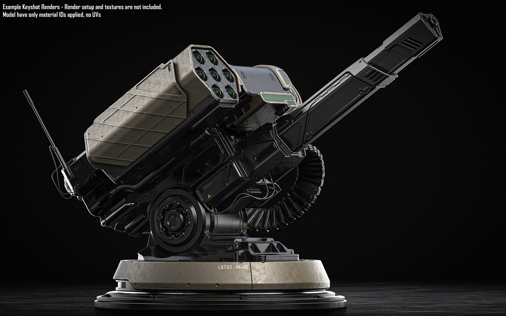 3D Defense Turret Model - TurboSquid 1908030