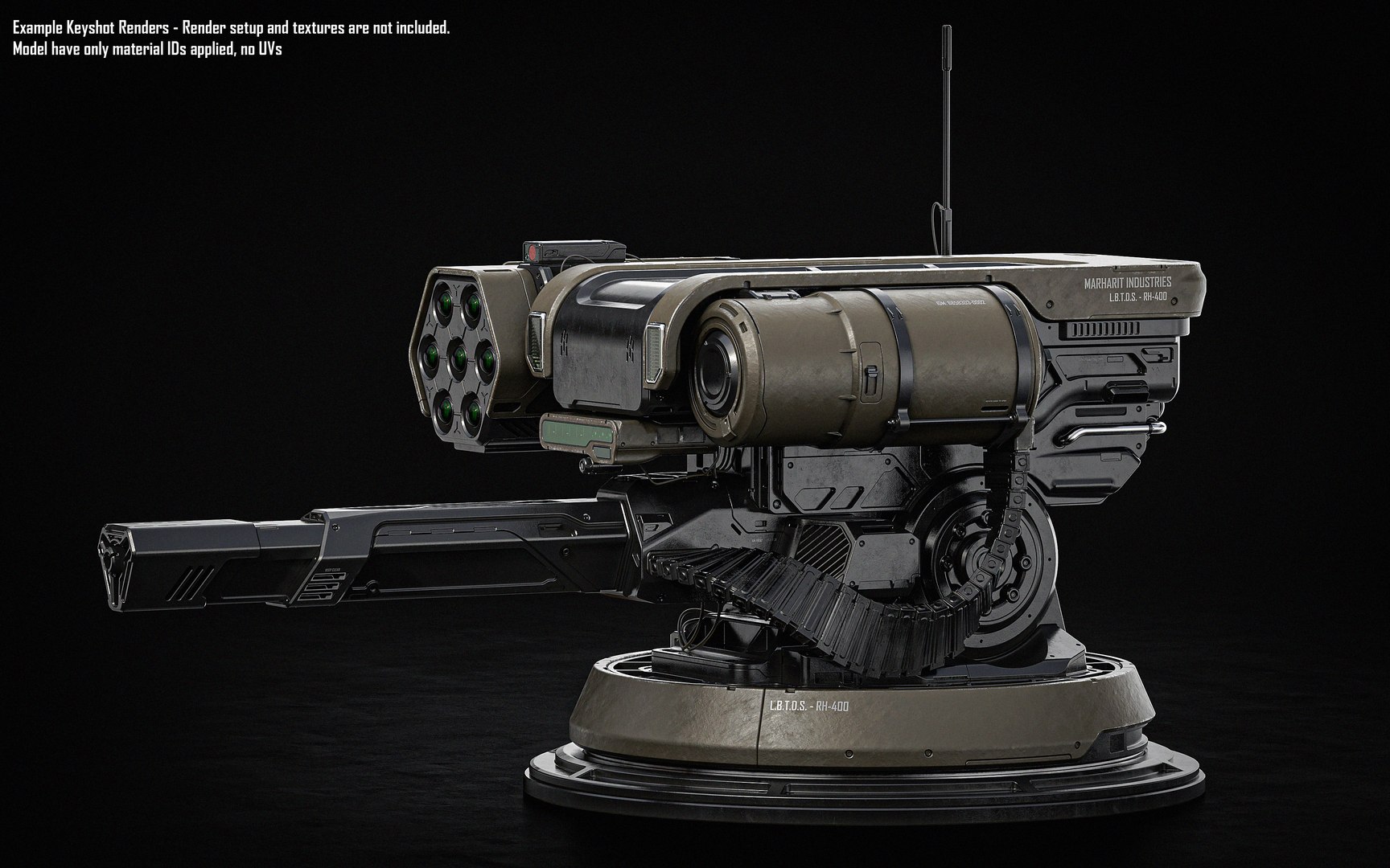 3D Defense Turret Model - TurboSquid 1908030
