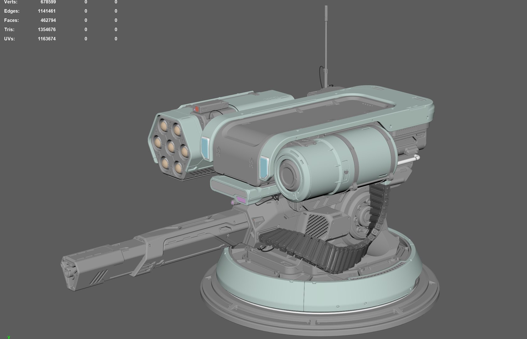 3D Defense Turret Model - TurboSquid 1908030
