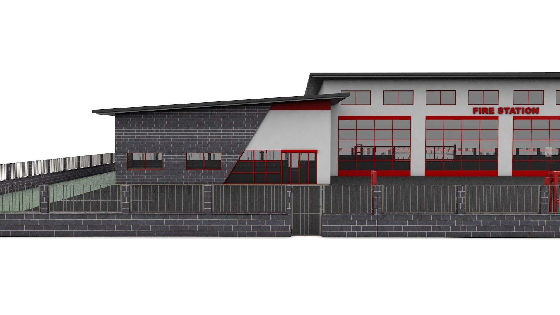 Fire Station 3D Model - TurboSquid 2022917
