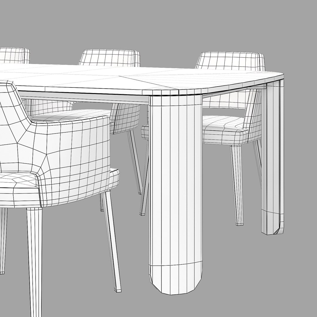 3D Gallotti And Radice Clemo-t Dining Set 2 260x130 Model - TurboSquid ...