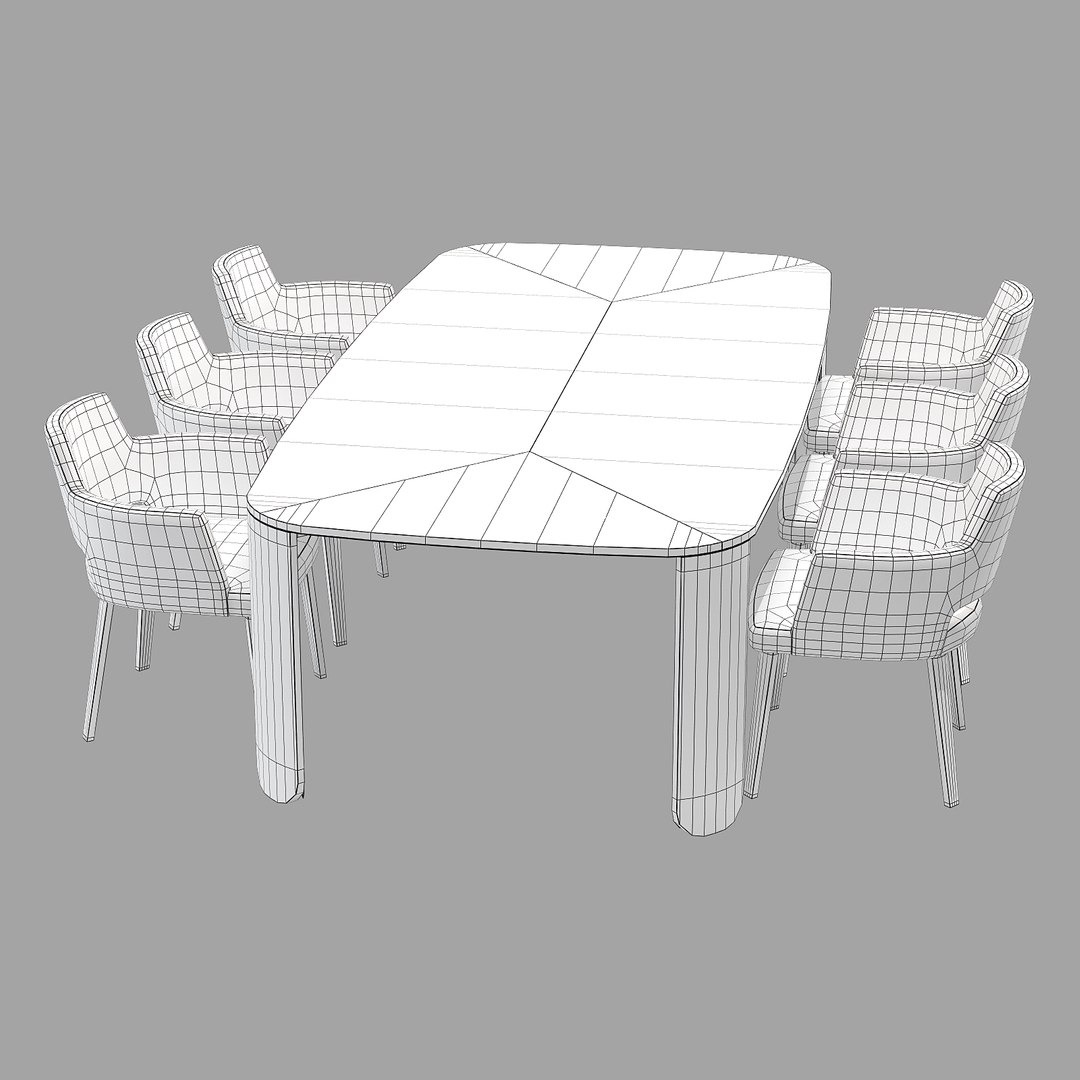 3D Gallotti And Radice Clemo-t Dining Set 2 260x130 Model - TurboSquid ...