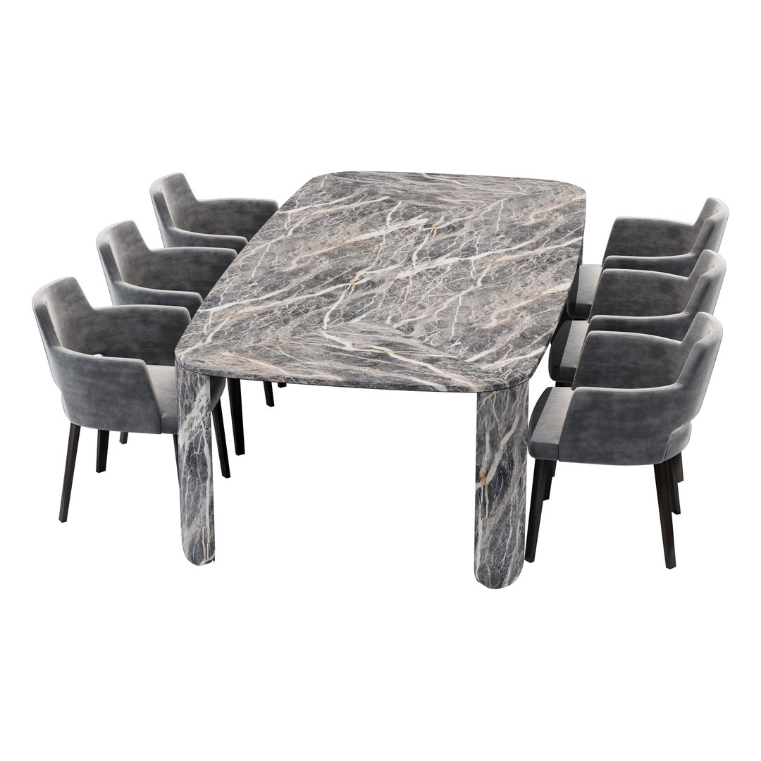 3D Gallotti And Radice Clemo-t Dining Set 2 260x130 Model - TurboSquid ...